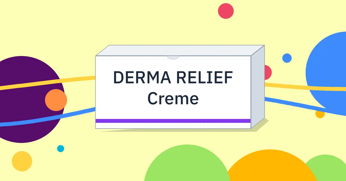 Symbolbild: Packung mit der Aufschrift DERMA RELIEF Creme (PZN 19506943) – Verfügbarkeit und Bezug in Apotheken in Frankfurt am Main