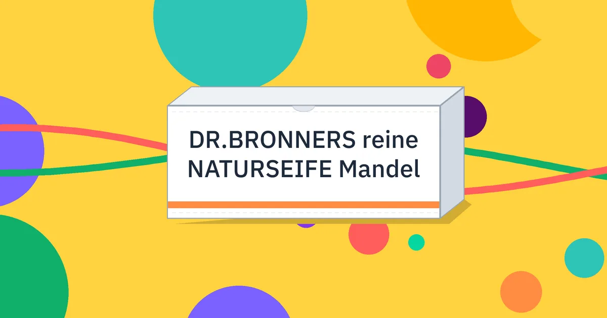 Symbolbild: Packung mit der Aufschrift DR.BRONNERS reine NATURSEIFE Mandel (PZN 19241870) – Verfügbarkeit und Bezug in Apotheken in Frankfurt am Main