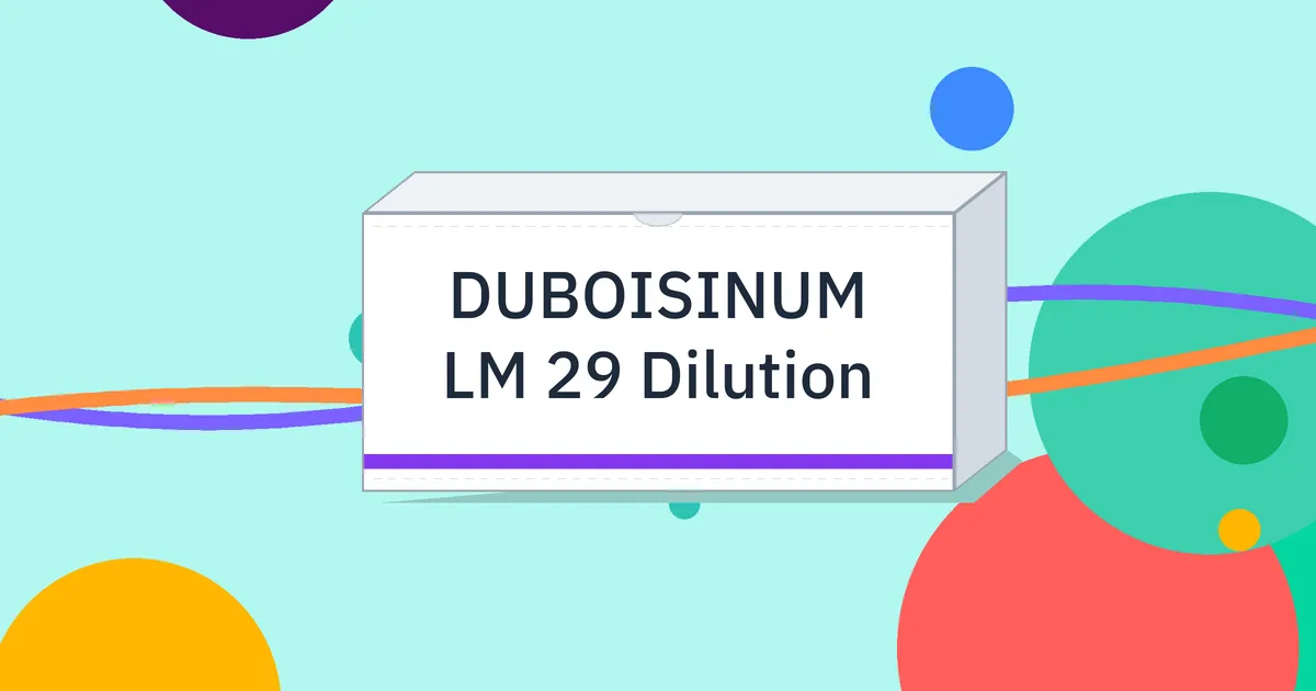 Symbolbild: Packung mit der Aufschrift DUBOISINUM LM 29 Dilution (PZN 13467679) – Verfügbarkeit und Bezug in Apotheken in Frankfurt am Main