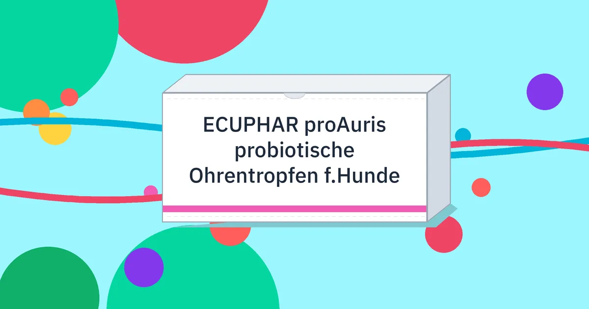 Symbolbild: Packung mit der Aufschrift ECUPHAR proAuris probiotische Ohrentropfen f.Hunde (PZN 20691928) – Verfügbarkeit und Bezug in Apotheken in Frankfurt am Main