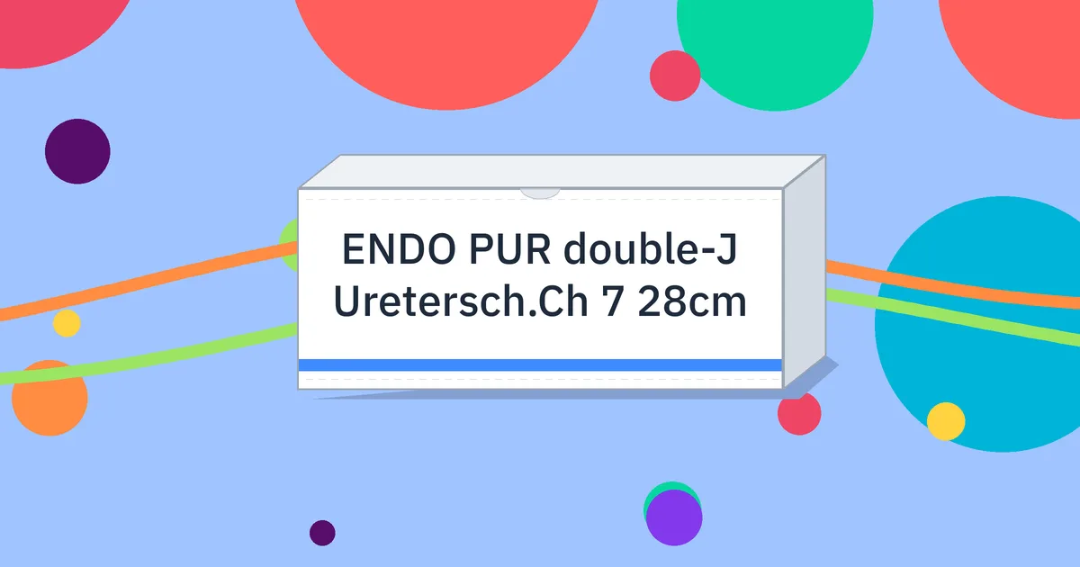Symbolbild: Packung mit der Aufschrift ENDO PUR double-J Uretersch.Ch 7 28cm (PZN 00437932) – Verfügbarkeit und Bezug in Apotheken in Frankfurt am Main