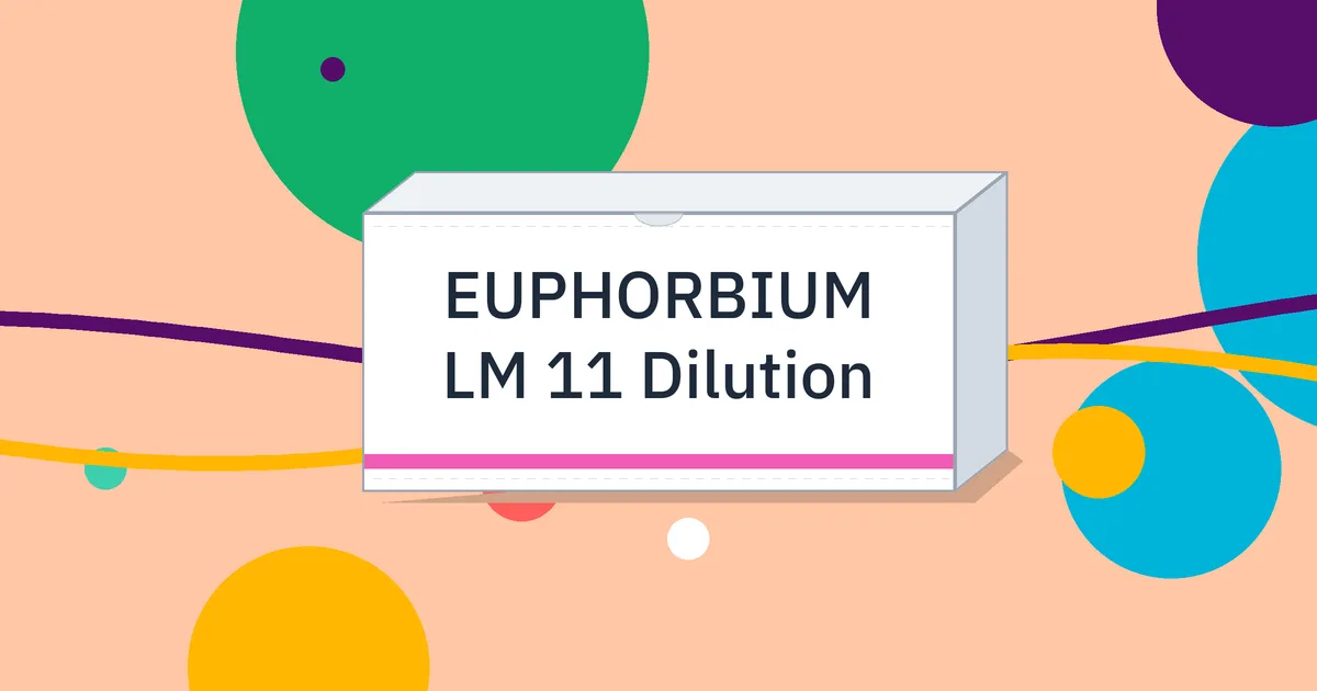 Symbolbild: Packung mit der Aufschrift EUPHORBIUM LM 11 Dilution (PZN 13483193) – Verfügbarkeit und Bezug in Apotheken in Frankfurt am Main