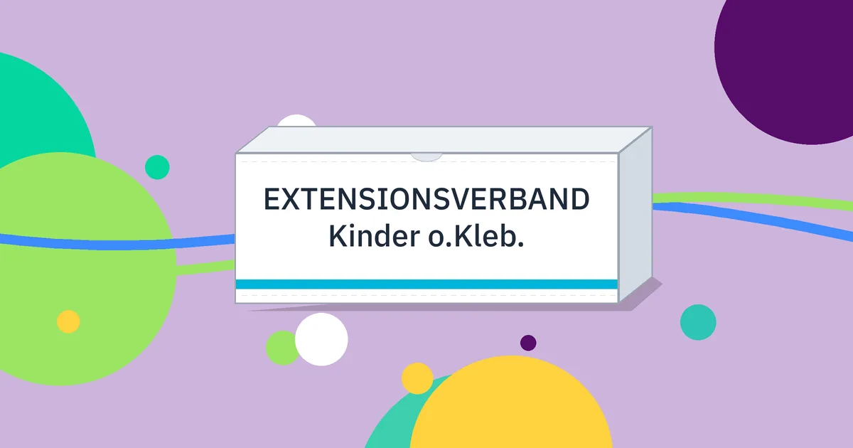 Symbolbild: Packung mit der Aufschrift EXTENSIONSVERBAND Kinder o.Kleb. (PZN 07101187) – Verfügbarkeit und Bezug in Apotheken in Frankfurt am Main