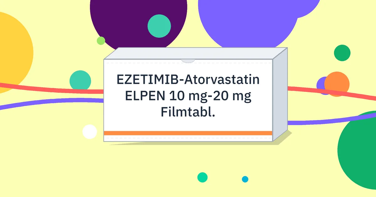 Symbolbild: Packung mit der Aufschrift EZETIMIB-Atorvastatin ELPEN 10 mg-20 mg Filmtabl. (PZN 17244692) – Verfügbarkeit und Bezug in Apotheken in Frankfurt am Main