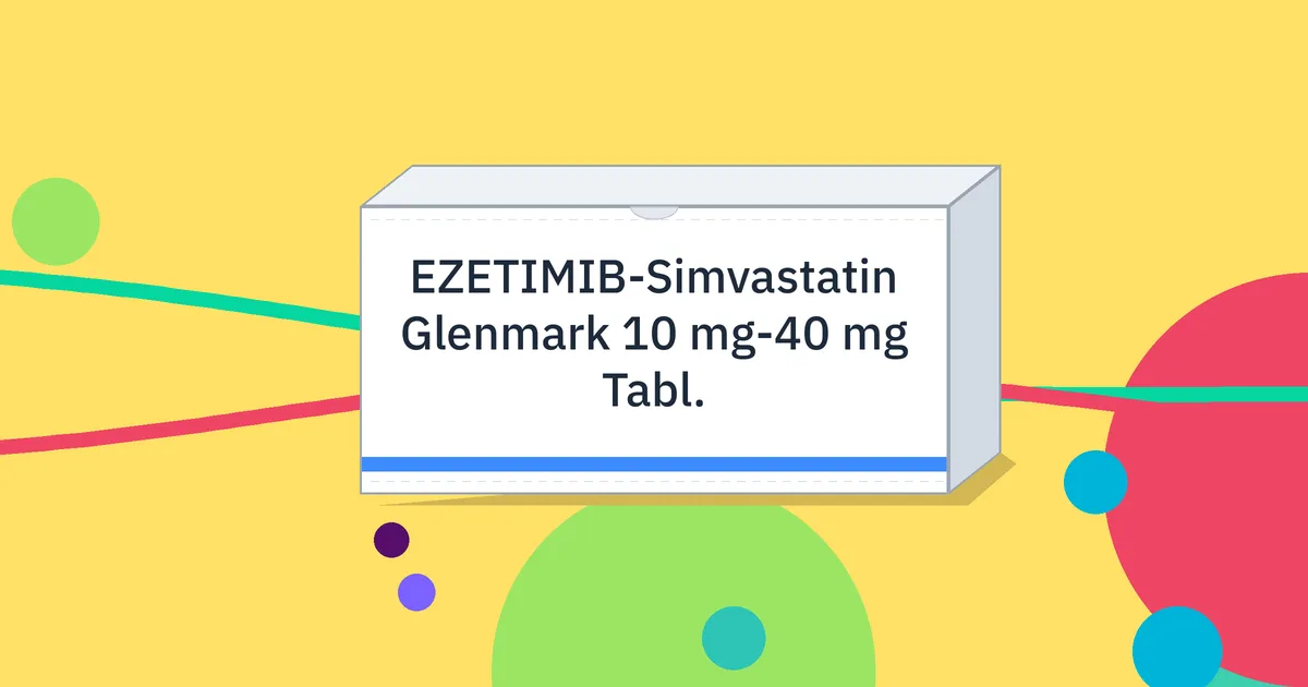Symbolbild: Packung mit der Aufschrift EZETIMIB-Simvastatin Glenmark 10 mg-40 mg Tabl. (PZN 14266227) – Verfügbarkeit und Bezug in Apotheken in Frankfurt am Main
