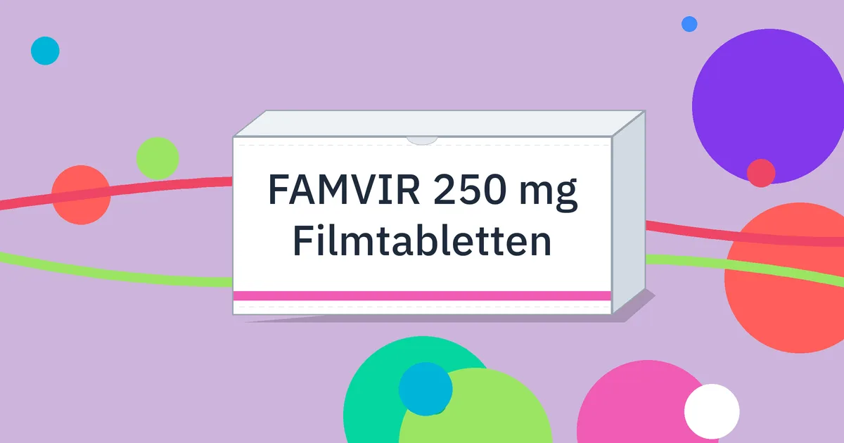 Symbolbild: Packung mit der Aufschrift FAMVIR 250 mg Filmtabletten (PZN 16198889) – Verfügbarkeit und Bezug in Apotheken in Frankfurt am Main