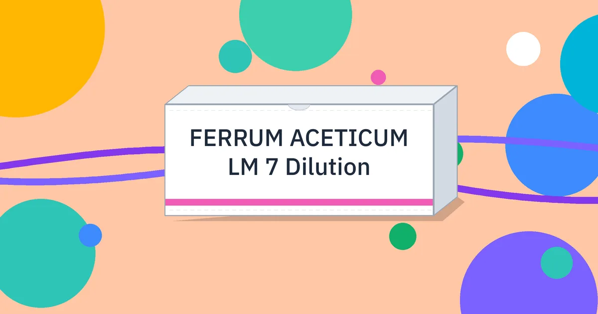 Symbolbild: Packung mit der Aufschrift FERRUM ACETICUM LM 7 Dilution (PZN 13488262) – Verfügbarkeit und Bezug in Apotheken in Frankfurt am Main