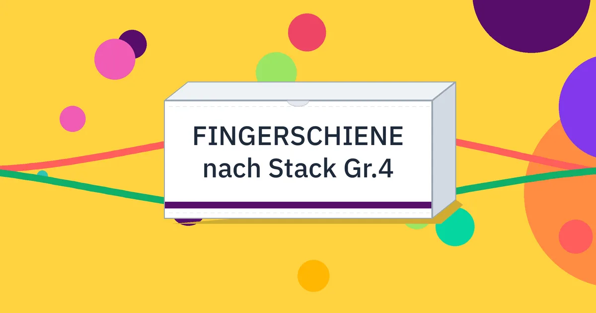 Symbolbild: Packung mit der Aufschrift FINGERSCHIENE nach Stack Gr.4 (PZN 08999285) – Verfügbarkeit und Bezug in Apotheken in Frankfurt am Main