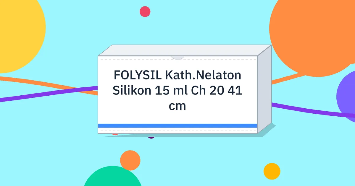 Symbolbild: Packung mit der Aufschrift FOLYSIL Kath.Nelaton Silikon 15 ml Ch 20 41 cm (PZN 18188524) – Verfügbarkeit und Bezug in Apotheken in Frankfurt am Main