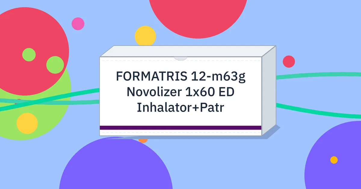 Symbolbild: Packung mit der Aufschrift FORMATRIS 12-m63g Novolizer 1x60 ED Inhalator+Patr (PZN 03840522) – Verfügbarkeit und Bezug in Apotheken in Frankfurt am Main