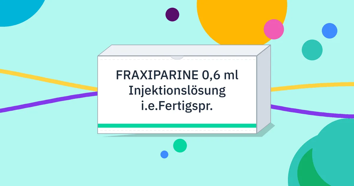 Symbolbild: Packung mit der Aufschrift FRAXIPARINE 0,6 ml Injektionslösung i.e.Fertigspr. (PZN 06562868) – Verfügbarkeit und Bezug in Apotheken in Frankfurt am Main