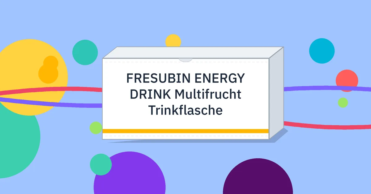 Symbolbild: Packung mit der Aufschrift FRESUBIN ENERGY DRINK Multifrucht Trinkflasche (PZN 19372997) – Verfügbarkeit und Bezug in Apotheken in Frankfurt am Main