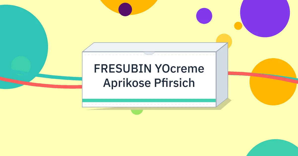 Symbolbild: Packung mit der Aufschrift FRESUBIN YOcreme Aprikose Pfirsich (PZN 11513665) – Verfügbarkeit und Bezug in Apotheken in Frankfurt am Main