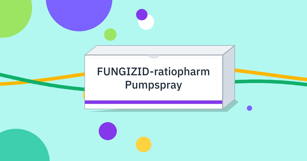 Symbolbild: Packung mit der Aufschrift FUNGIZID-ratiopharm Pumpspray (PZN 03417781) – Verfügbarkeit und Bezug in Apotheken in Frankfurt am Main