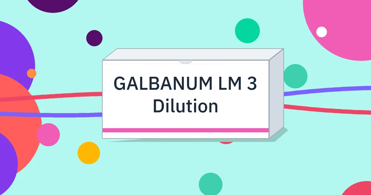 Symbolbild: Packung mit der Aufschrift GALBANUM LM 3 Dilution (PZN 13495173) – Verfügbarkeit und Bezug in Apotheken in Frankfurt am Main