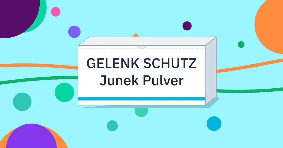 Symbolbild: Packung mit der Aufschrift GELENK SCHUTZ Junek Pulver (PZN 10829596) – Verfügbarkeit und Bezug in Apotheken in Frankfurt am Main