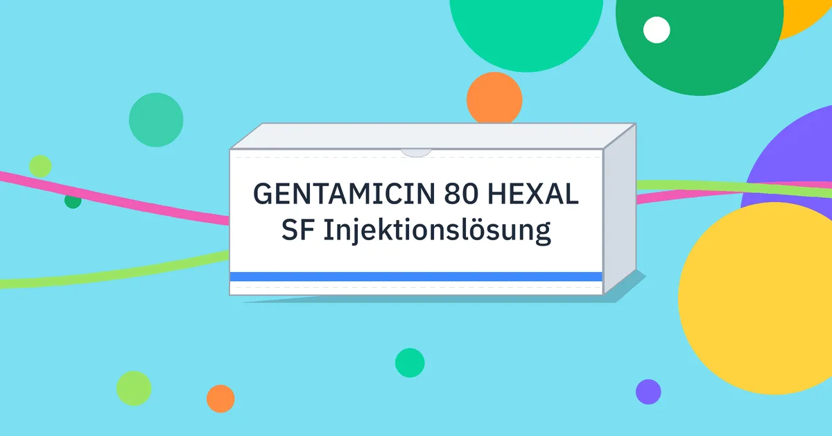 Symbolbild: Packung mit der Aufschrift GENTAMICIN 80 HEXAL SF Injektionslösung (PZN 08704315) – Verfügbarkeit und Bezug in Apotheken in Frankfurt am Main