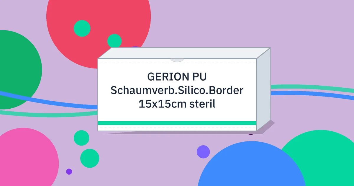 Symbolbild: Packung mit der Aufschrift GERION PU Schaumverb.Silico.Border 15x15cm steril (PZN 19746535) – Verfügbarkeit und Bezug in Apotheken in Frankfurt am Main