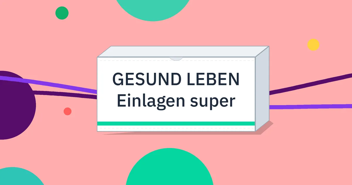 Symbolbild: Packung mit der Aufschrift GESUND LEBEN Einlagen super (PZN 13343055) – Verfügbarkeit und Bezug in Apotheken in Frankfurt am Main