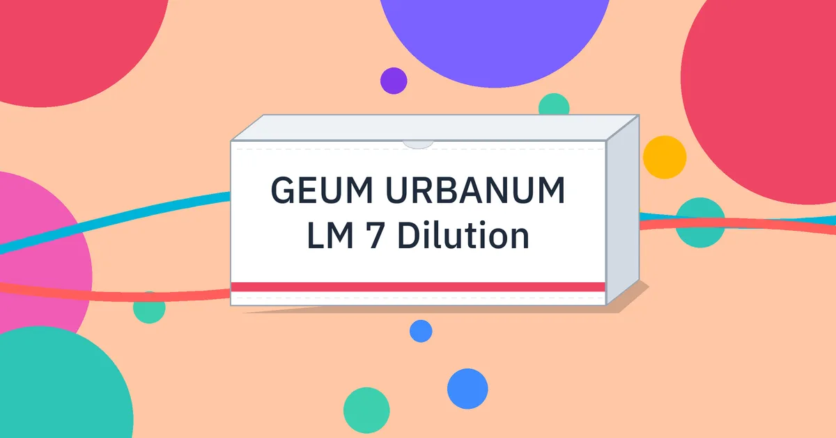 Symbolbild: Packung mit der Aufschrift GEUM URBANUM LM 7 Dilution (PZN 13543682) – Verfügbarkeit und Bezug in Apotheken in Frankfurt am Main