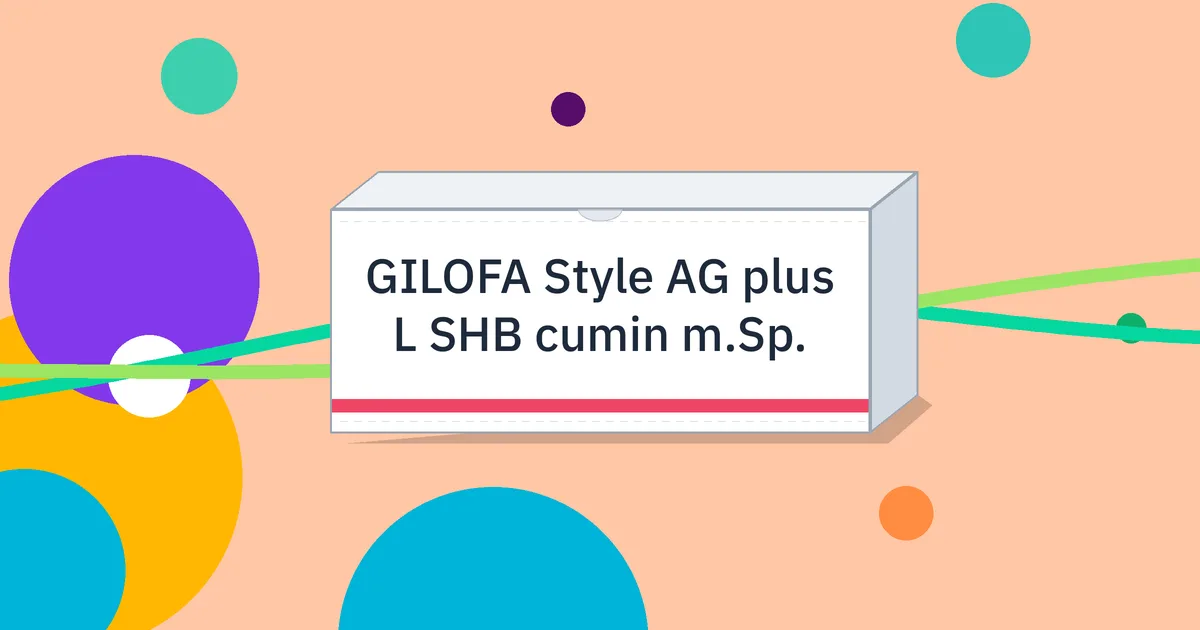 Symbolbild: Packung mit der Aufschrift GILOFA Style AG plus L SHB cumin m.Sp. (PZN 16728040) – Verfügbarkeit und Bezug in Apotheken in Frankfurt am Main