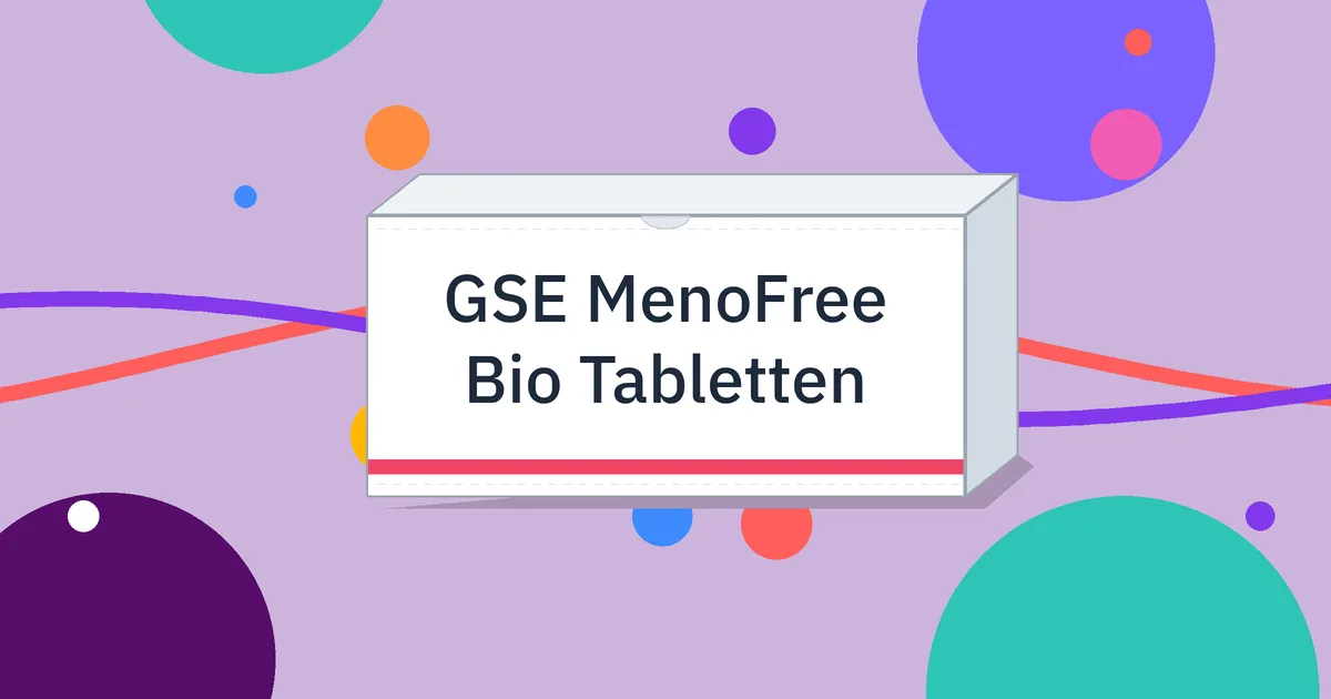 Symbolbild: Packung mit der Aufschrift GSE MenoFree Bio Tabletten (PZN 18858717) – Verfügbarkeit und Bezug in Apotheken in Frankfurt am Main