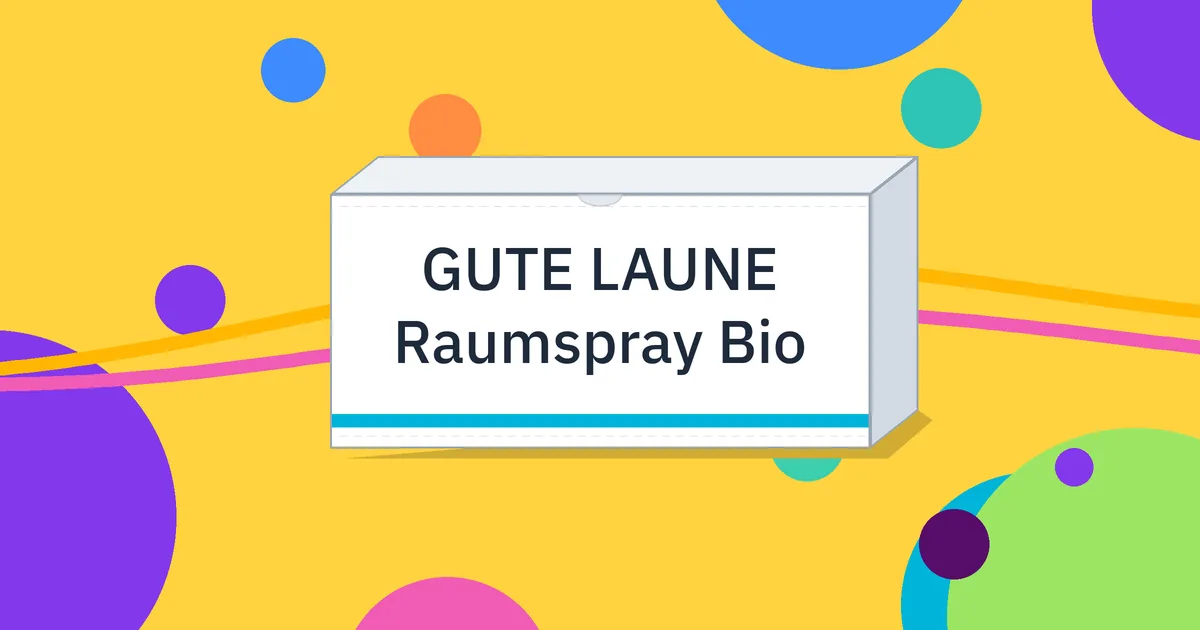 Symbolbild: Packung mit der Aufschrift GUTE LAUNE Raumspray Bio (PZN 15394648) – Verfügbarkeit und Bezug in Apotheken in Frankfurt am Main