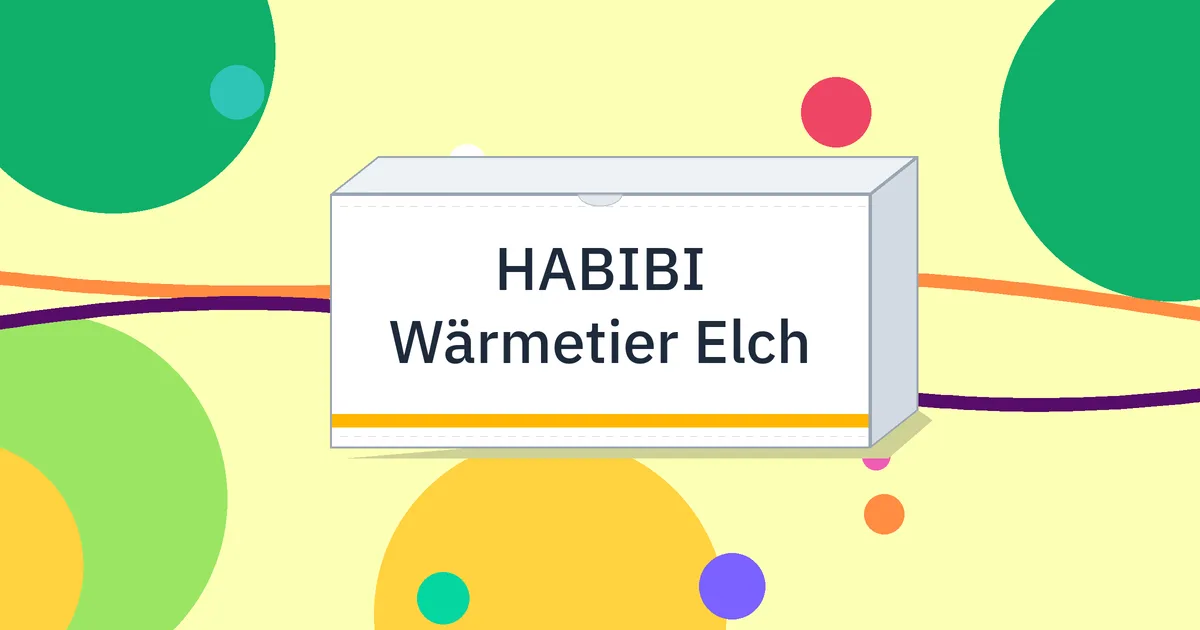 Symbolbild: Packung mit der Aufschrift HABIBI Wärmetier Elch (PZN 15747213) – Verfügbarkeit und Bezug in Apotheken in Frankfurt am Main