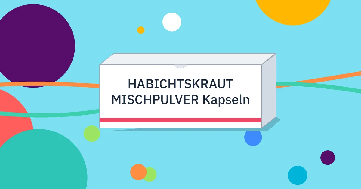 Symbolbild: Packung mit der Aufschrift HABICHTSKRAUT MISCHPULVER Kapseln (PZN 16325402) – Verfügbarkeit und Bezug in Apotheken in Frankfurt am Main
