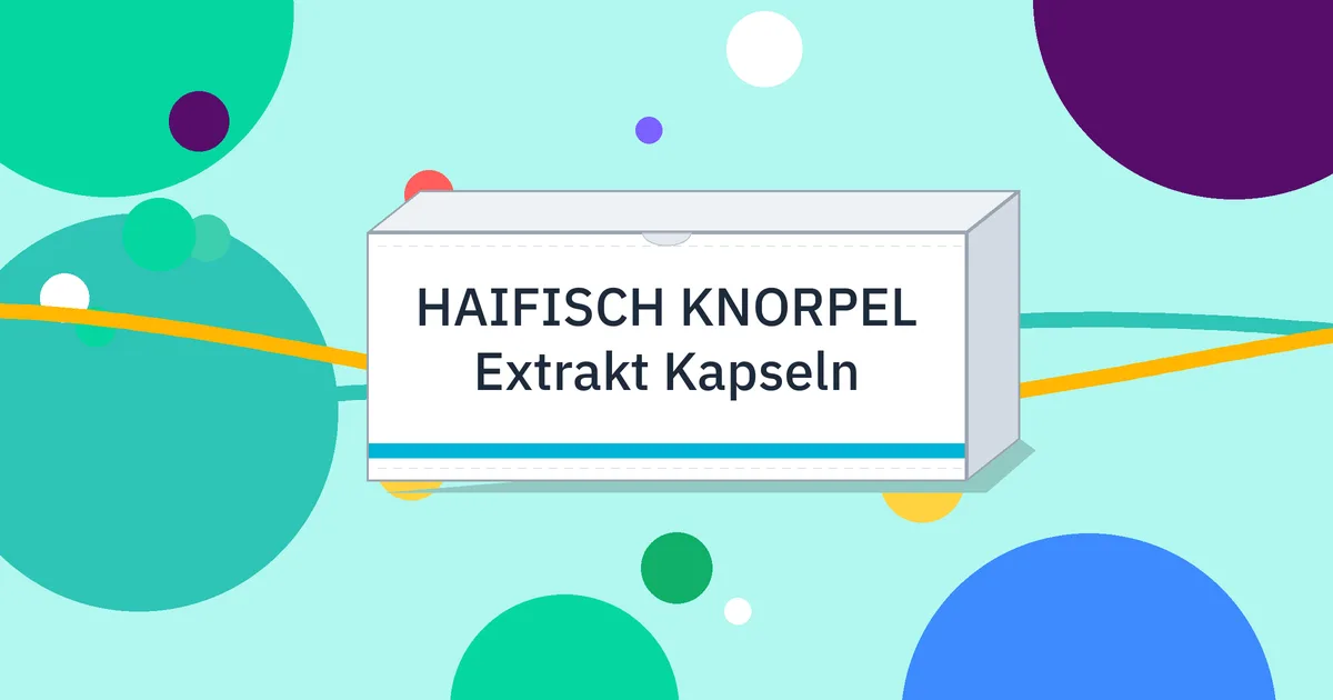 Symbolbild: Packung mit der Aufschrift HAIFISCH KNORPEL Extrakt Kapseln (PZN 01160964) – Verfügbarkeit und Bezug in Apotheken in Frankfurt am Main