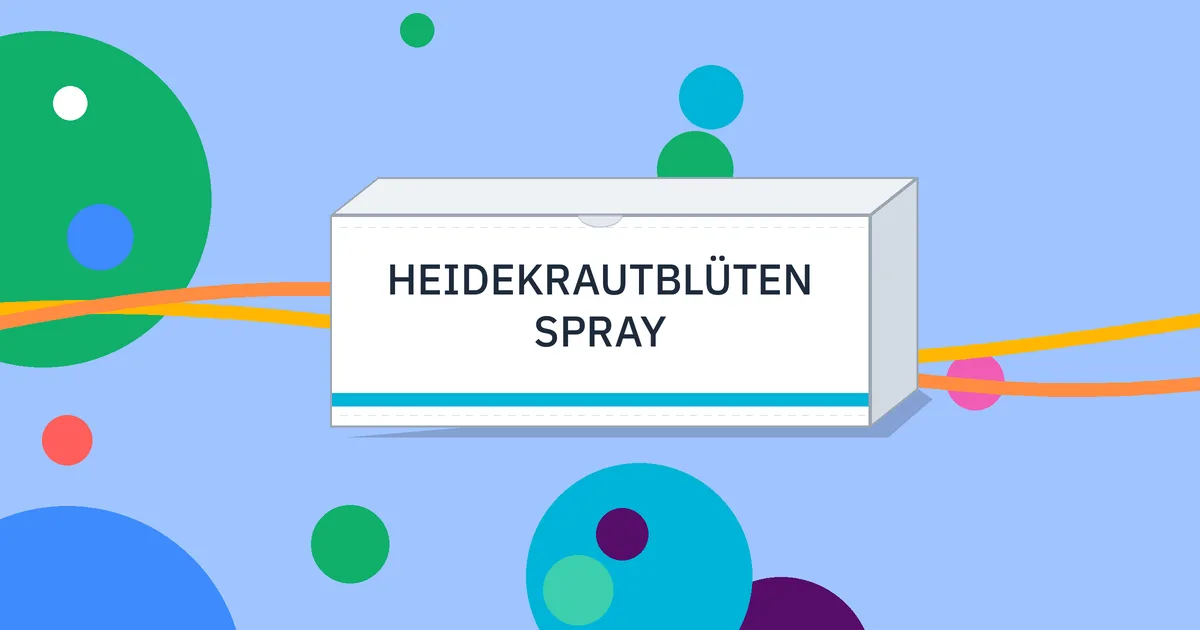 Symbolbild: Packung mit der Aufschrift HEIDEKRAUTBLÜTEN SPRAY (PZN 18780889) – Verfügbarkeit und Bezug in Apotheken in Frankfurt am Main