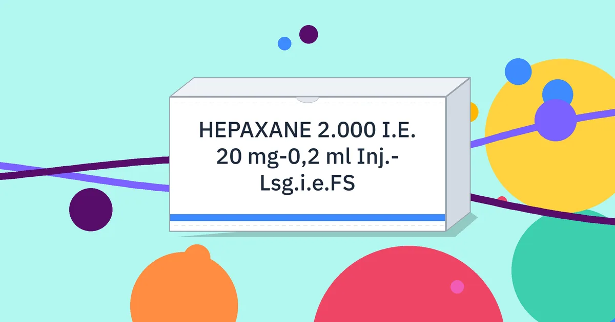 Symbolbild: Packung mit der Aufschrift HEPAXANE 2.000 I.E. 20 mg-0,2 ml Inj.-Lsg.i.e.FS (PZN 15637909) – Verfügbarkeit und Bezug in Apotheken in Frankfurt am Main