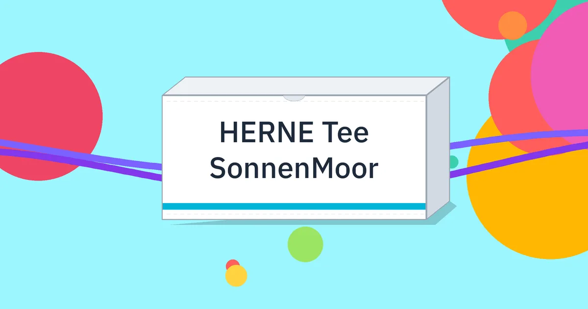 Symbolbild: Packung mit der Aufschrift HERNE Tee SonnenMoor (PZN 16154426) – Verfügbarkeit und Bezug in Apotheken in Frankfurt am Main