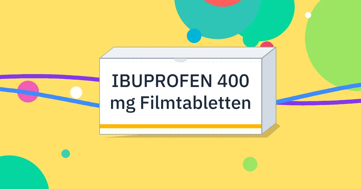 Symbolbild: Packung mit der Aufschrift IBUPROFEN 400 mg Filmtabletten (PZN 16397318) – Verfügbarkeit und Bezug in Apotheken in Frankfurt am Main