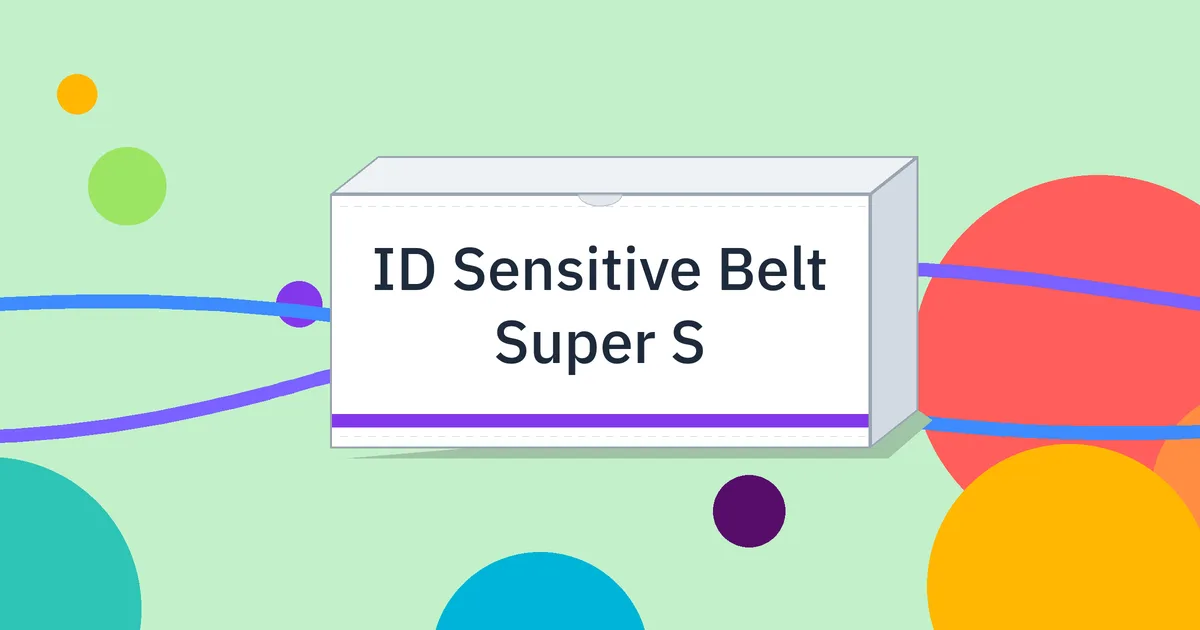 Symbolbild: Packung mit der Aufschrift ID Sensitive Belt Super S (PZN 19893064) – Verfügbarkeit und Bezug in Apotheken in Frankfurt am Main
