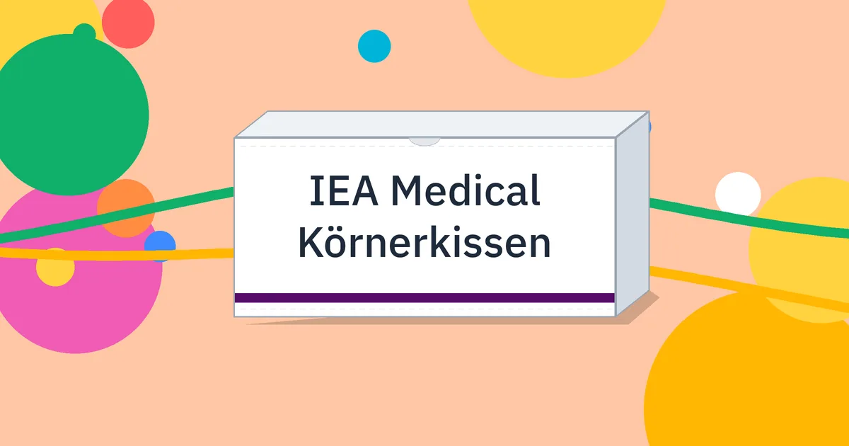 Symbolbild: Packung mit der Aufschrift IEA Medical Körnerkissen (PZN 18785496) – Verfügbarkeit und Bezug in Apotheken in Frankfurt am Main