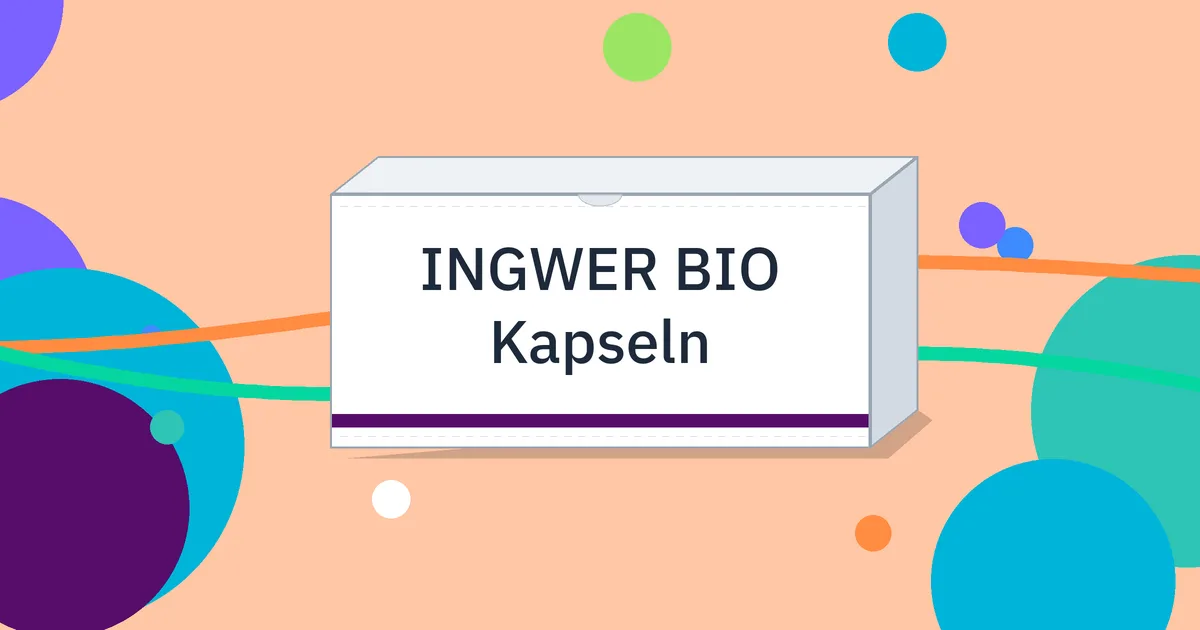 Symbolbild: Packung mit der Aufschrift INGWER BIO Kapseln (PZN 14830691) – Verfügbarkeit und Bezug in Apotheken in Frankfurt am Main