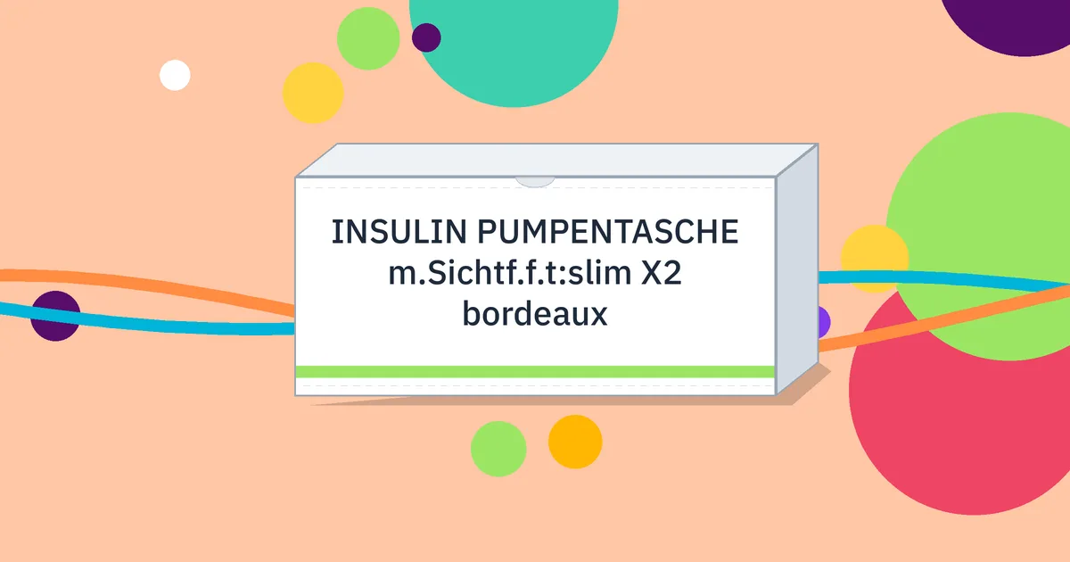 Symbolbild: Packung mit der Aufschrift INSULIN PUMPENTASCHE m.Sichtf.f.t:slim X2 bordeaux (PZN 17370586) – Verfügbarkeit und Bezug in Apotheken in Frankfurt am Main
