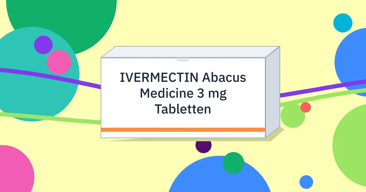 Symbolbild: Packung mit der Aufschrift IVERMECTIN Abacus Medicine 3 mg Tabletten (PZN 19843149) – Verfügbarkeit und Bezug in Apotheken in Frankfurt am Main