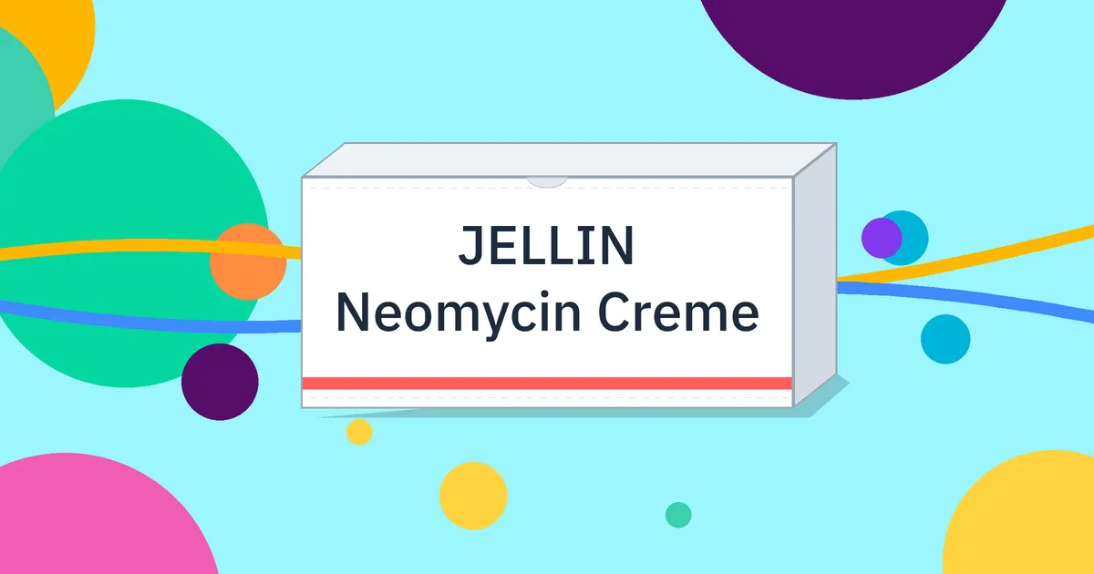 Symbolbild: Packung mit der Aufschrift JELLIN Neomycin Creme (PZN 03654943) – Verfügbarkeit und Bezug in Apotheken in Frankfurt am Main