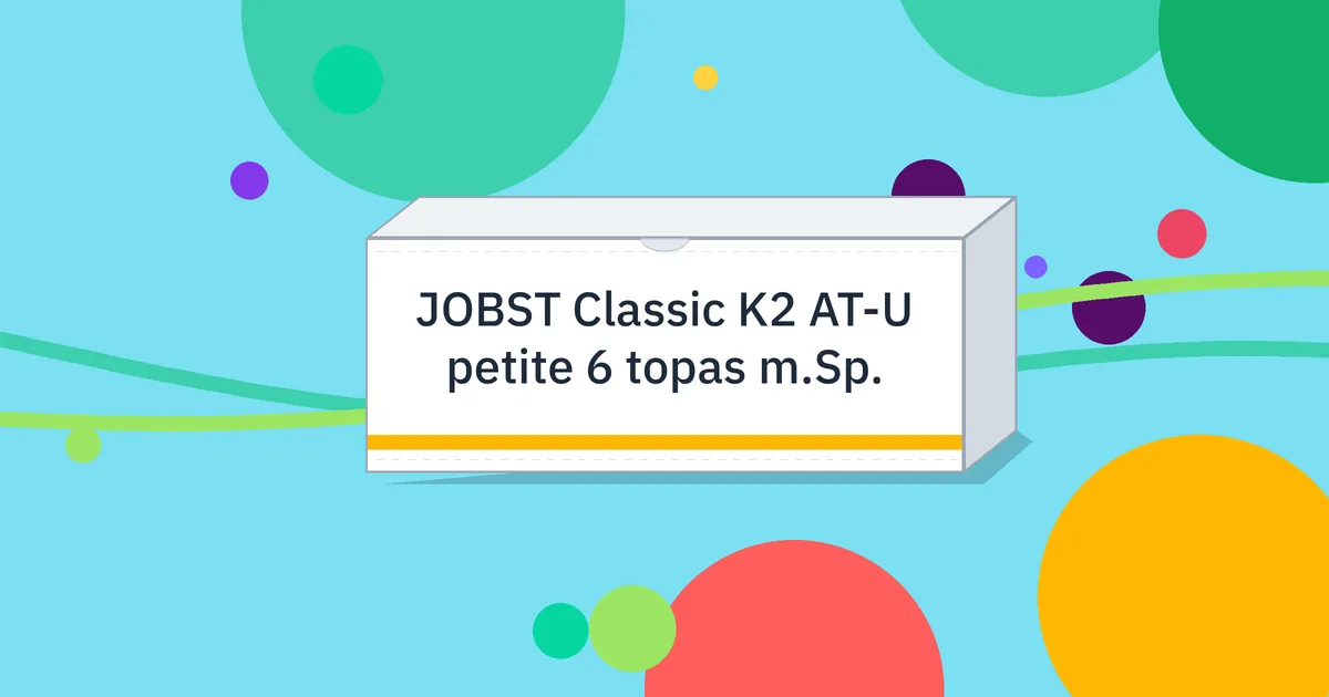 Symbolbild: Packung mit der Aufschrift JOBST Classic K2 AT-U petite 6 topas m.Sp. (PZN 13068347) – Verfügbarkeit und Bezug in Apotheken in Frankfurt am Main
