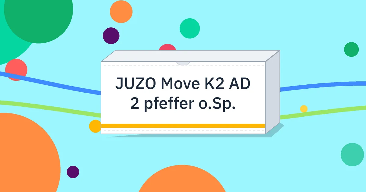 Symbolbild: Packung mit der Aufschrift JUZO Move K2 AD 2 pfeffer o.Sp. (PZN 16342062) – Verfügbarkeit und Bezug in Apotheken in Frankfurt am Main