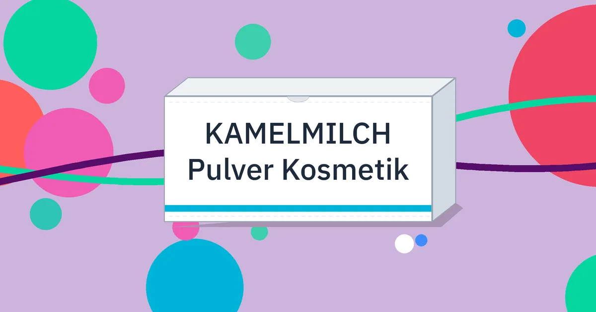 Symbolbild: Packung mit der Aufschrift KAMELMILCH Pulver Kosmetik (PZN 16237885) – Verfügbarkeit und Bezug in Apotheken in Frankfurt am Main