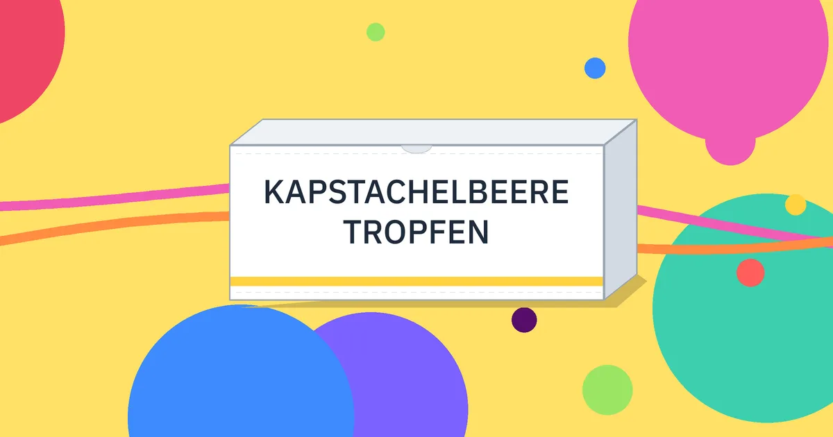 Symbolbild: Packung mit der Aufschrift KAPSTACHELBEERE TROPFEN (PZN 15230533) – Verfügbarkeit und Bezug in Apotheken in Frankfurt am Main