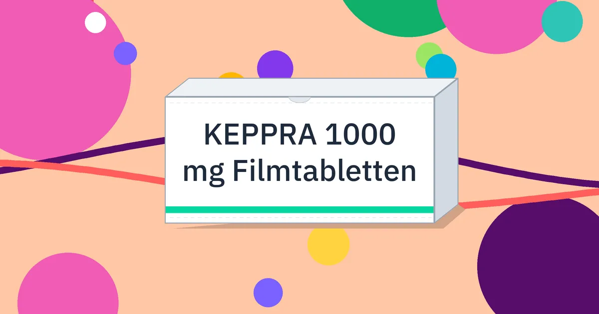 Symbolbild: Packung mit der Aufschrift KEPPRA 1000 mg Filmtabletten (PZN 10319719) – Verfügbarkeit und Bezug in Apotheken in Frankfurt am Main