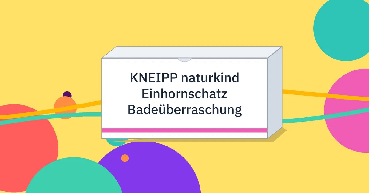 Symbolbild: Packung mit der Aufschrift KNEIPP naturkind Einhornschatz Badeüberraschung (PZN 19080295) – Verfügbarkeit und Bezug in Apotheken in Frankfurt am Main