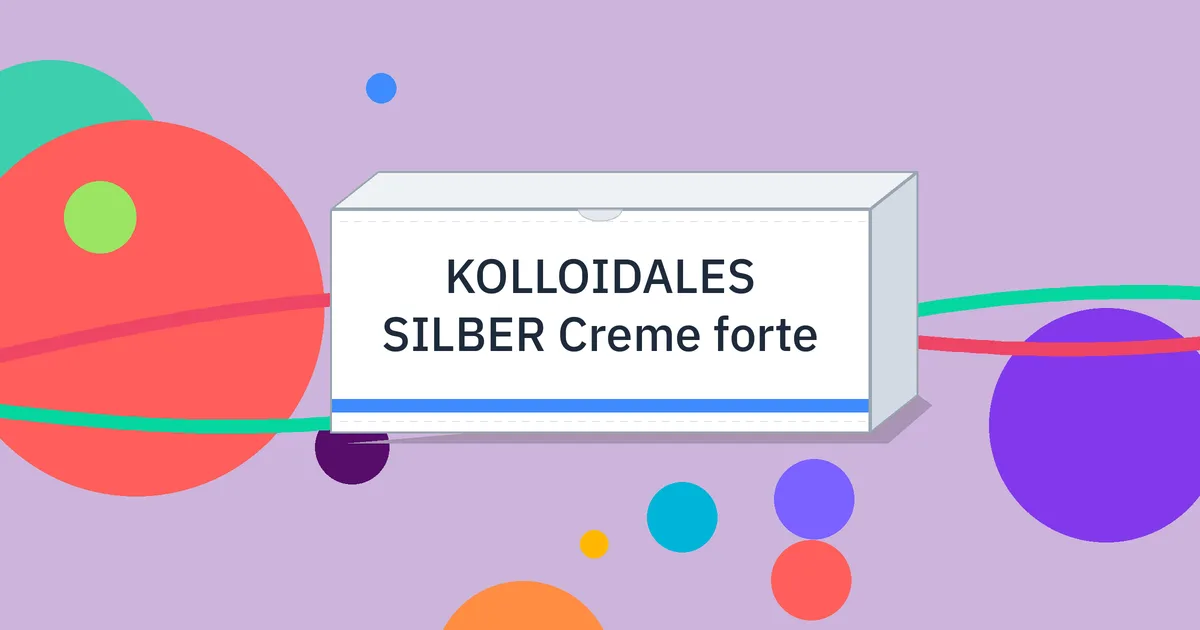 Symbolbild: Packung mit der Aufschrift KOLLOIDALES SILBER Creme forte (PZN 16364135) – Verfügbarkeit und Bezug in Apotheken in Frankfurt am Main