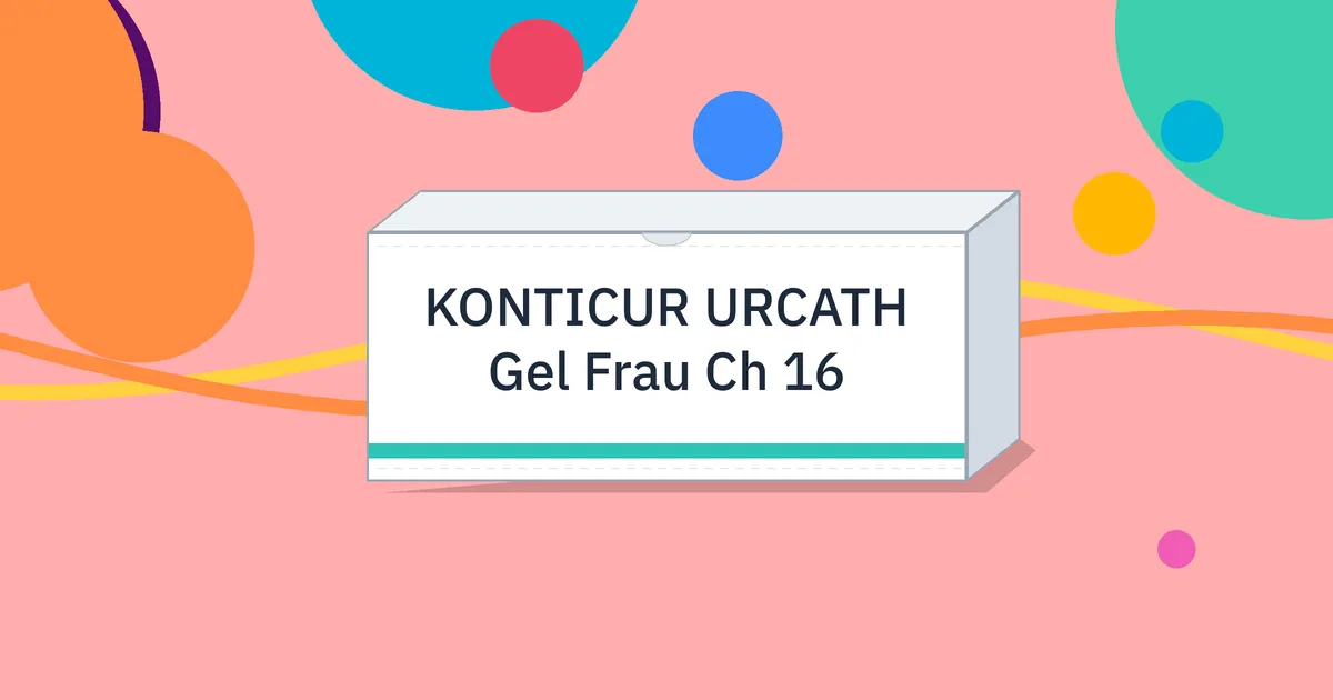 Symbolbild: Packung mit der Aufschrift KONTICUR URCATH Gel Frau Ch 16 (PZN 16755060) – Verfügbarkeit und Bezug in Apotheken in Frankfurt am Main
