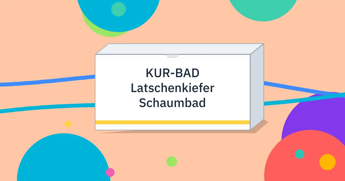 Symbolbild: Packung mit der Aufschrift KUR-BAD Latschenkiefer Schaumbad (PZN 14263358) – Verfügbarkeit und Bezug in Apotheken in Frankfurt am Main