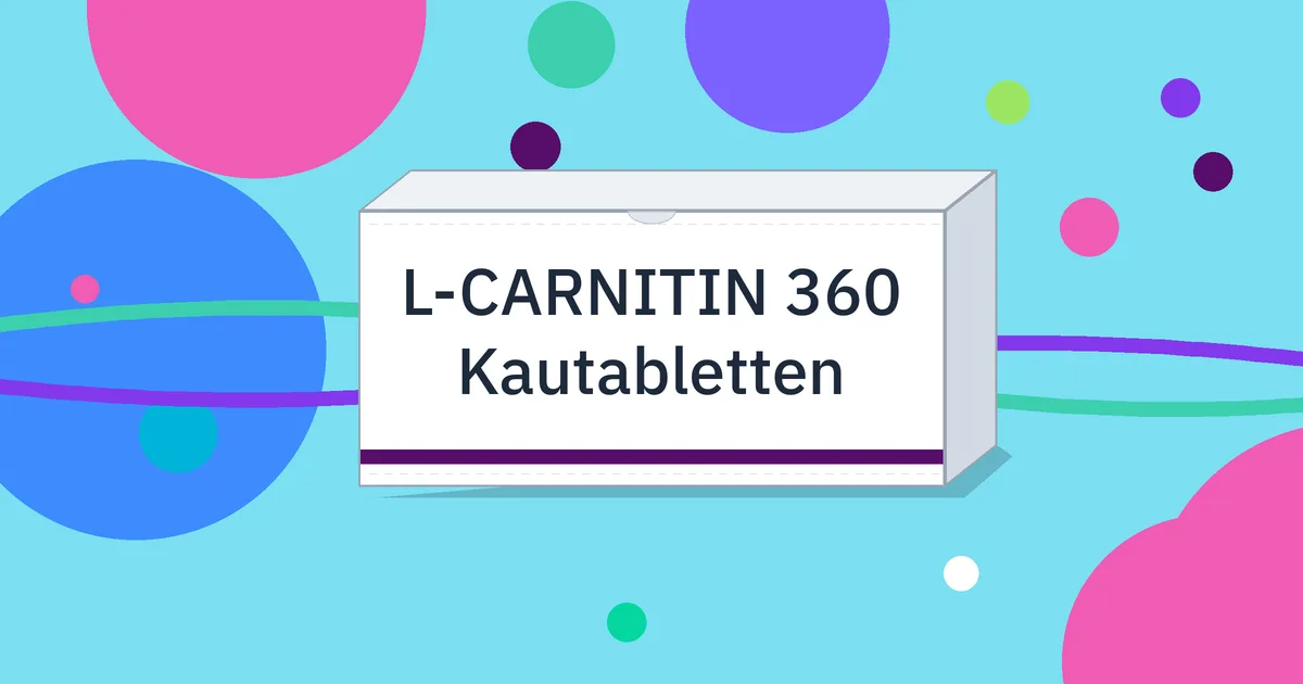 Symbolbild: Packung mit der Aufschrift L-CARNITIN 360 Kautabletten (PZN 18270527) – Verfügbarkeit und Bezug in Apotheken in Frankfurt am Main